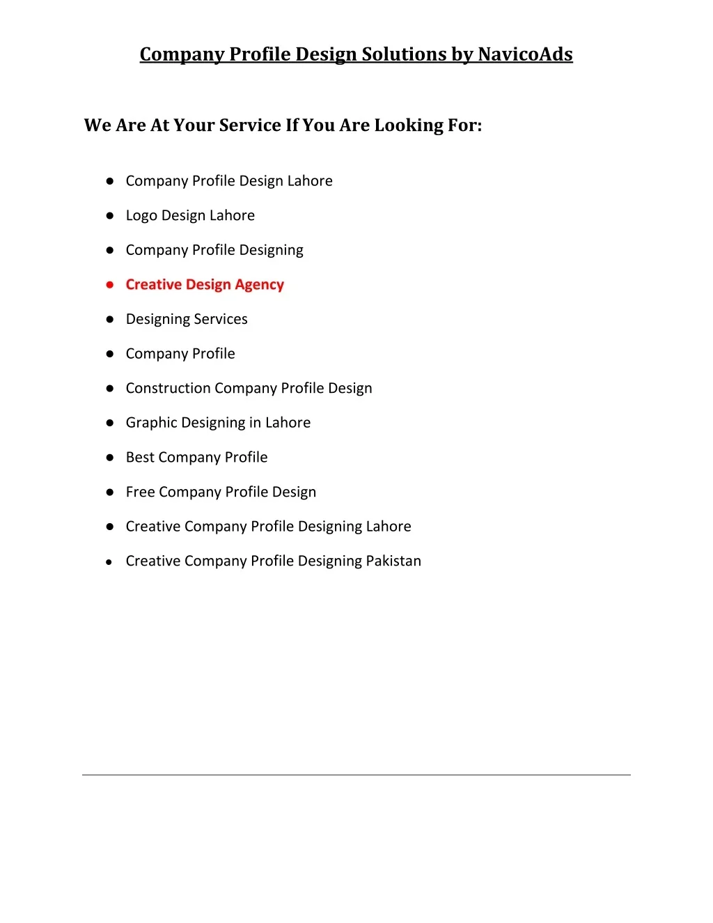 PPT - Best Company Profile Design in Lahore - NavicoAds PowerPoint ...