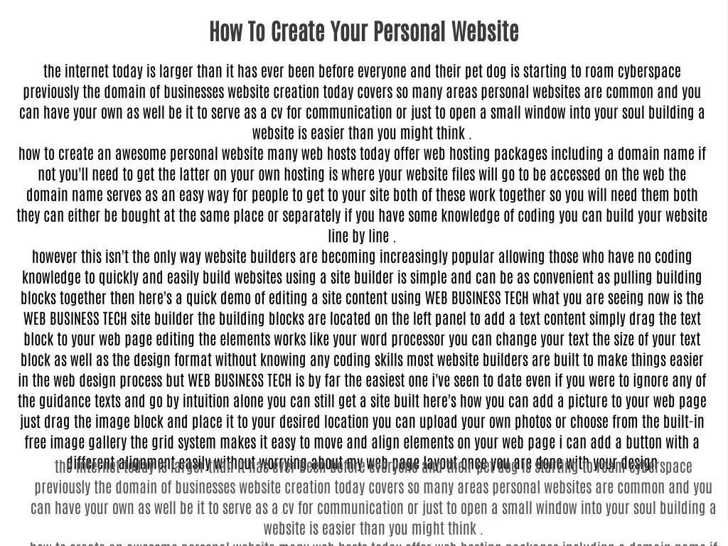 PPT - How To Create Your Personal Website PowerPoint Presentation, free ...