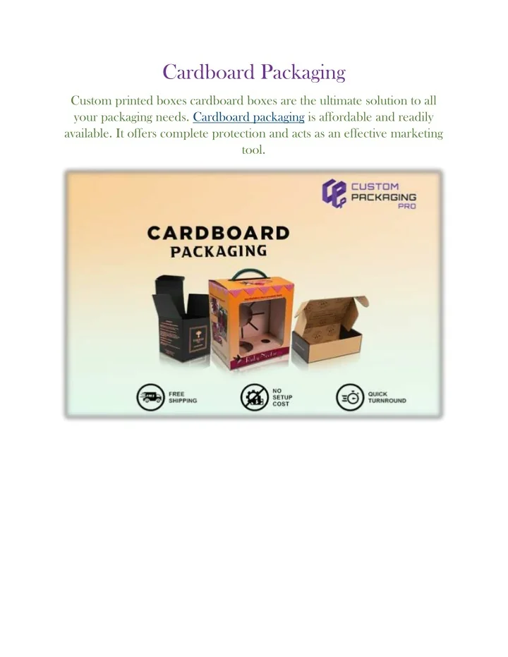 PPT - Cardboard Packaging PowerPoint Presentation, free download - ID ...