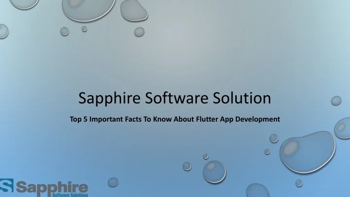 PPT - Top 5 Important Facts To Know About Flutter App Development ...