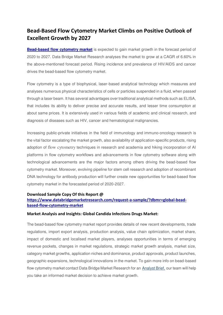 PPT - Bead-Based Flow Cytometry Market – Industry Trends and Forecast ...