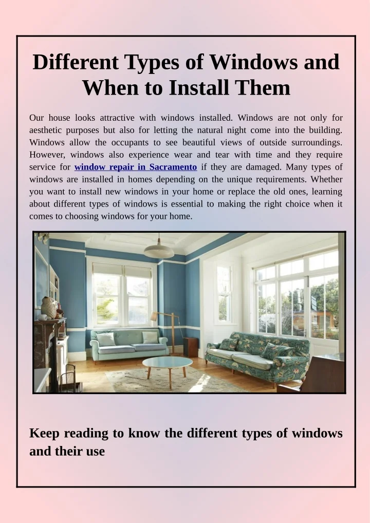 PPT - Different Types of Windows You Can Install At Home PowerPoint ...