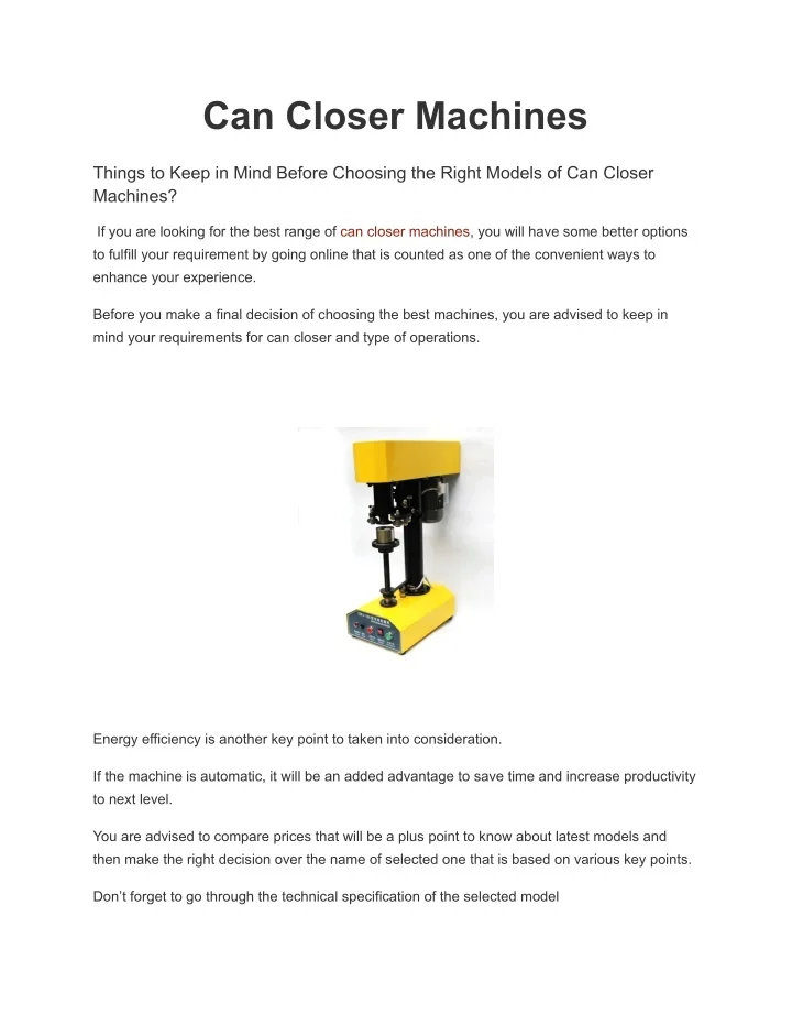 PPT - Can Closer Machines PowerPoint Presentation, free download - ID ...