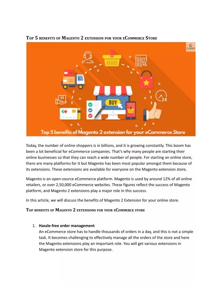 PPT - Top 5 benefits of Magento 2 extension for your eCommerce Store ... PPT - Top 5 benefits of Magento 2 extension for your eCommerce Store ...