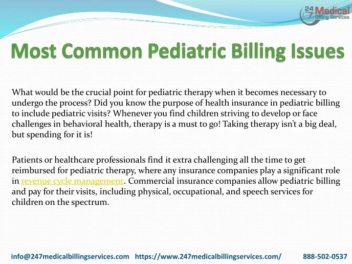 PPT - Most Common Pediatric Billing Issues PowerPoint Presentation ...