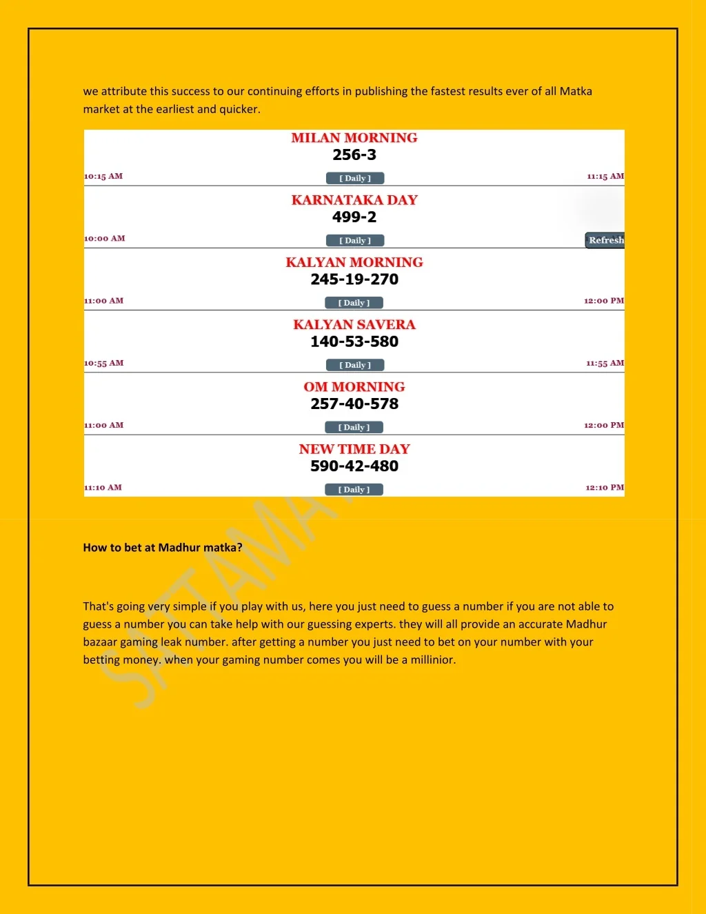 PPT - How to stake at Madhur Bazar and Madhur Chart PowerPoint ...