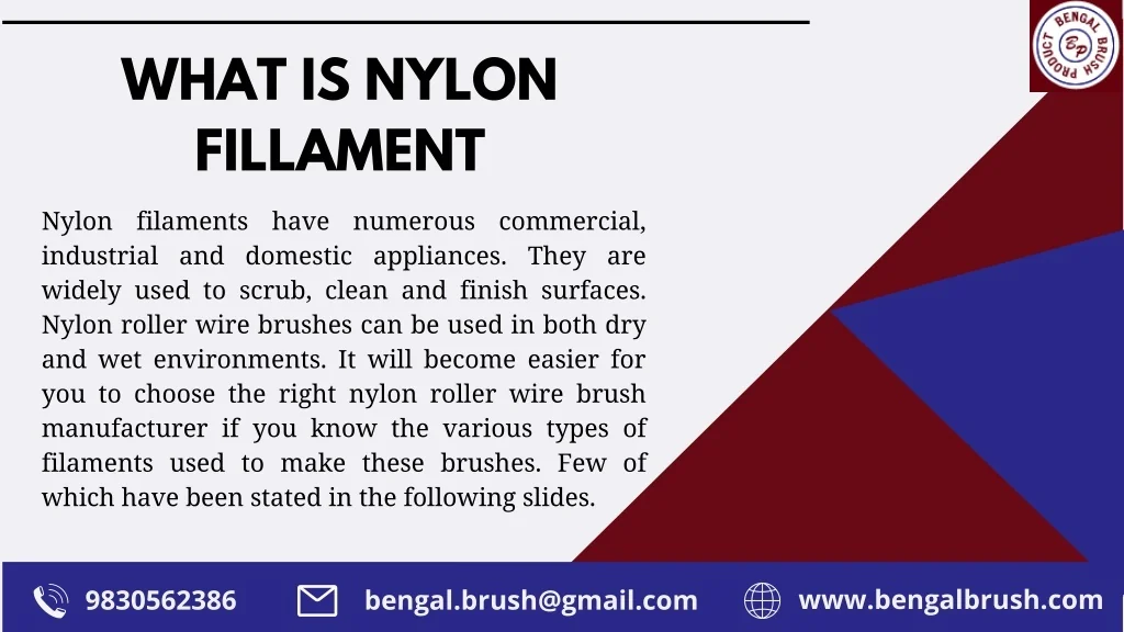 PPT - Types Of Filaments Used To Make Nylon Roller Wire Brushes ...