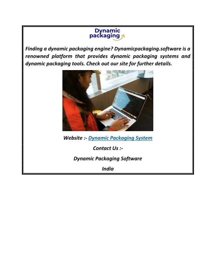 Ppt Dynamic Packaging System Dynamicpackaging Software Powerpoint
