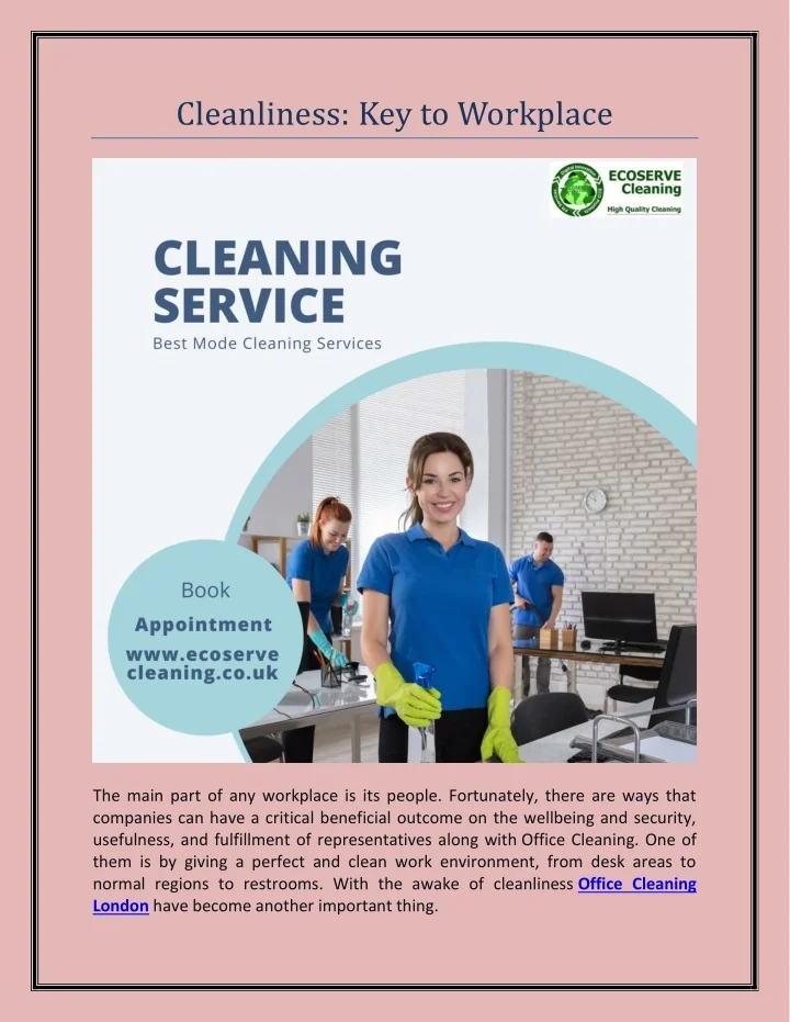 PPT - Cleanliness Key to Workplace PowerPoint Presentation, free ...