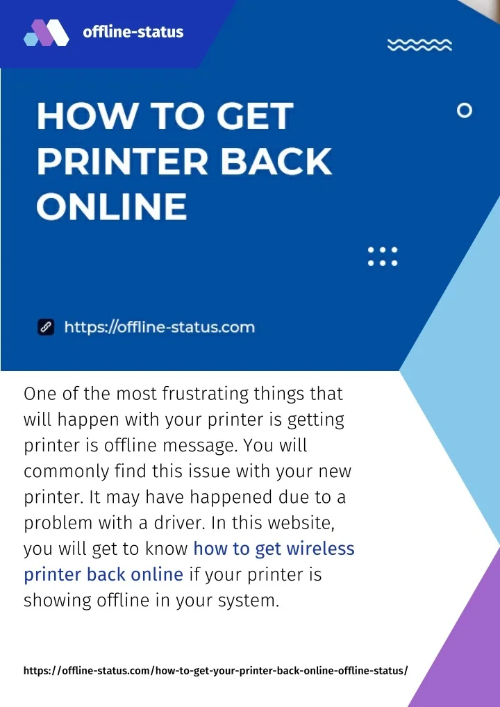 PPT - Offline-status of a Printer PowerPoint Presentation, free ...