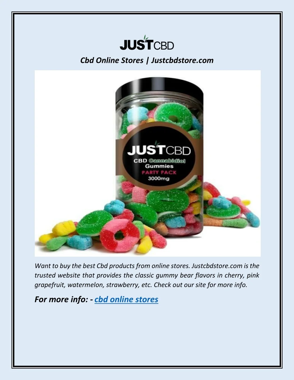 PPT - Cbd Online Stores | Justcbdstore.com PowerPoint Presentation ...