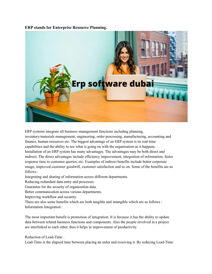 PPT - ERP Software Dubai PowerPoint Presentation, free download - ID:11027637