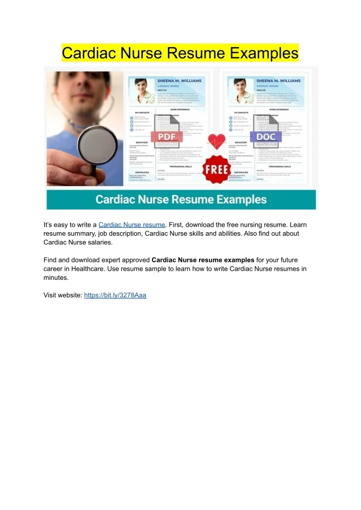 PPT - Cardiac Nurse Resume Examples PowerPoint Presentation, free ...