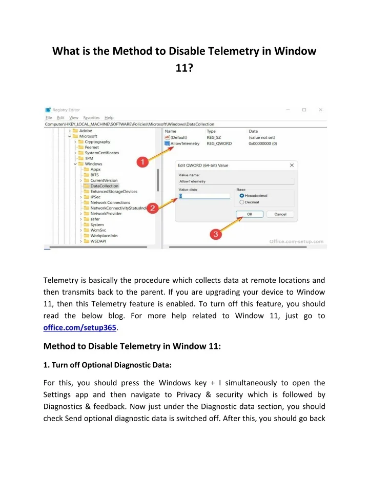 PPT - What is the Method To Disable Telemetry in Window 11? Office.com ...