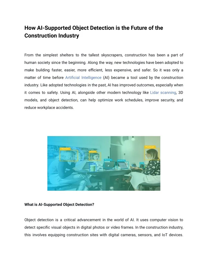 PPT - How AI-Supported Object Detection is the Future of the ...