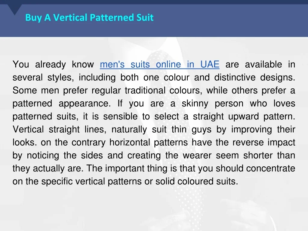PPT - Best Suit Tips for Skinny Guys _ Men's suits in UAE _ Stylish ...