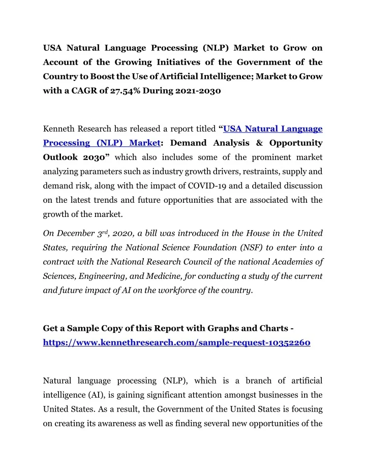 PPT - USA Natural Language Processing (NLP) Market Trends, Analysis ...