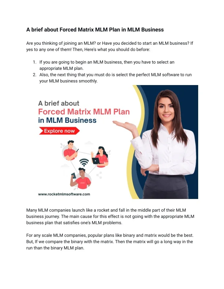 PPT - A brief about forced matrix MLM plan in MLM Business PowerPoint ...