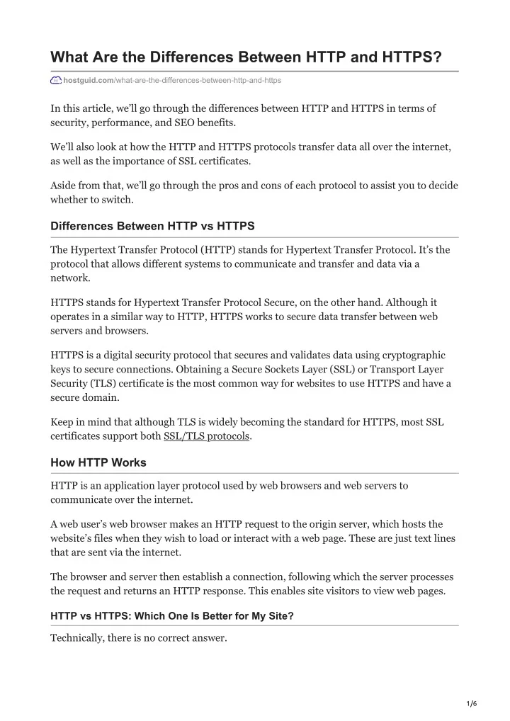PPT - What Are the Differences Between HTTP and HTTPS PowerPoint ...