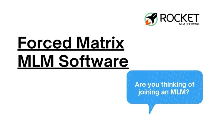 PPT - Forced Matrix MLM Software for your MLM Business PowerPoint ...