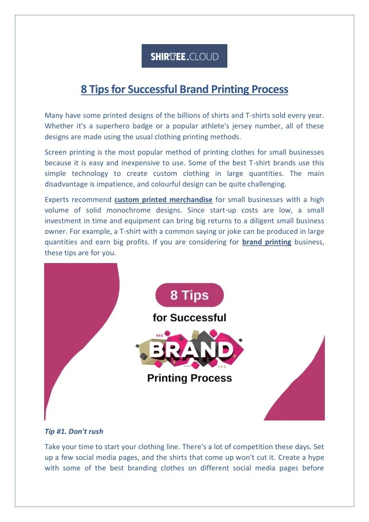 PPT - 8 Tips for Successful Brand Printing Process PowerPoint ...