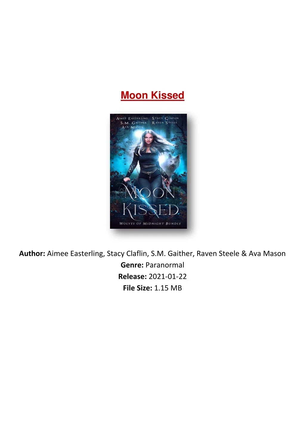 PPT - [PDF] Free Download Moon Kissed By Aimee Easterling, Stacy ...
