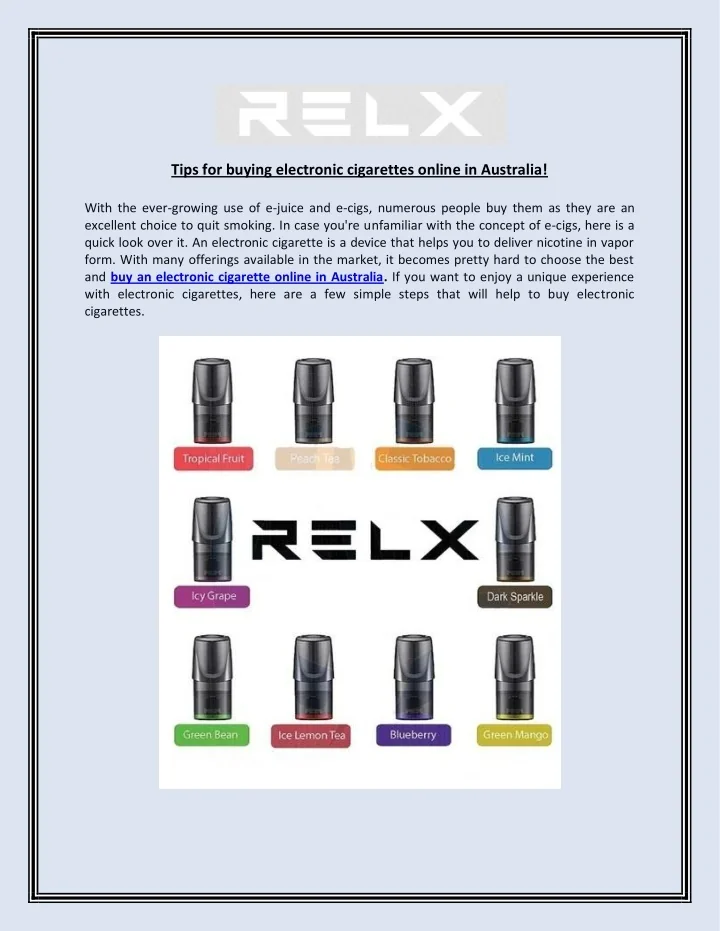 PPT - Tips for buying electronic cigarettes online in Australia ...