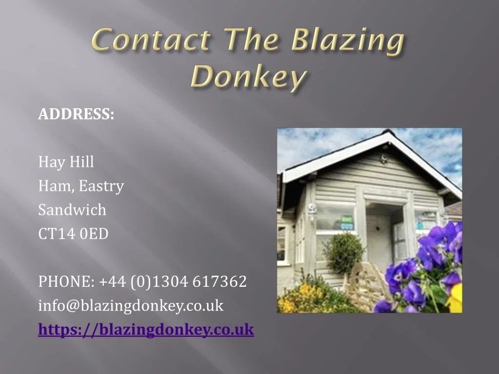 PPT - Country Hotel Kent - Blazing Donkey PowerPoint Presentation, free ...