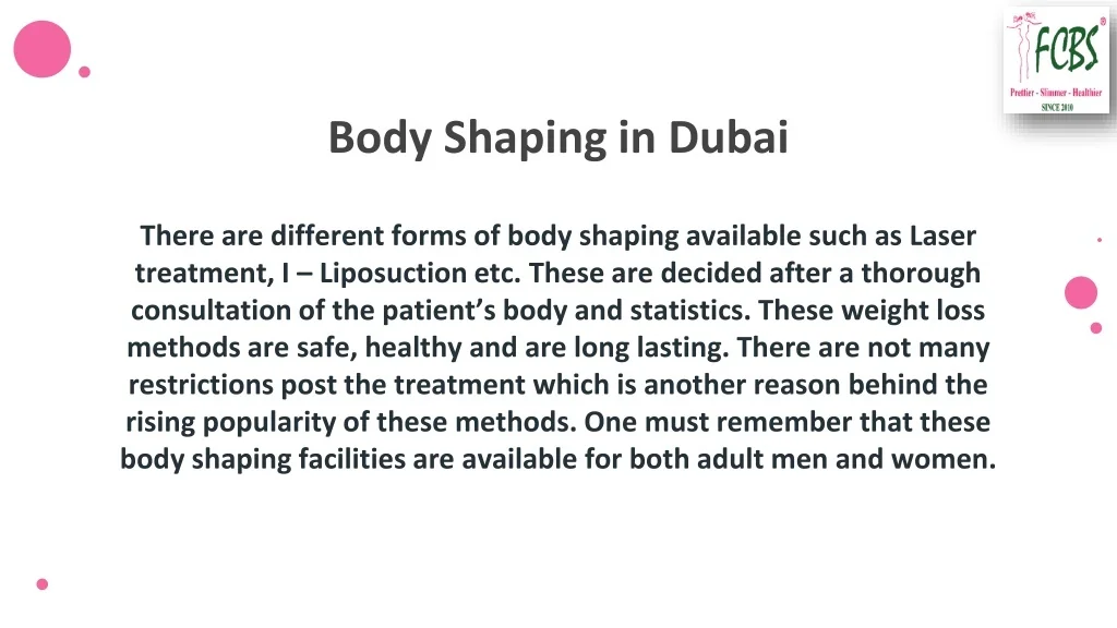 PPT - Body Shaping Treatment Services in Dubai PowerPoint Presentation ...