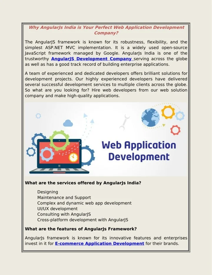PPT - Why AngularJs India is Your Perfect Web Application Development ...