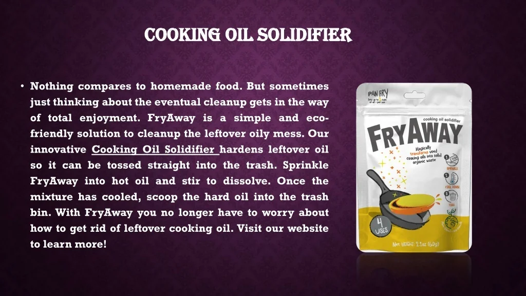 PPT - Cooking Oil Solidifier PowerPoint Presentation, free download ...