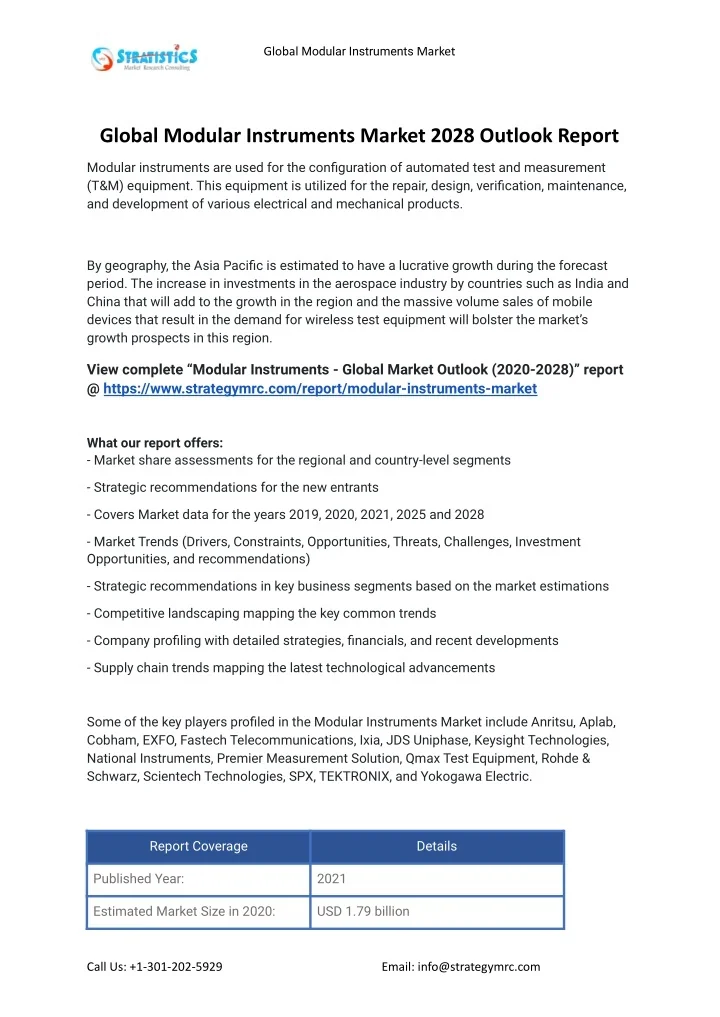 PPT - 2021 Modular Instruments Industry Global Analysis Report ...