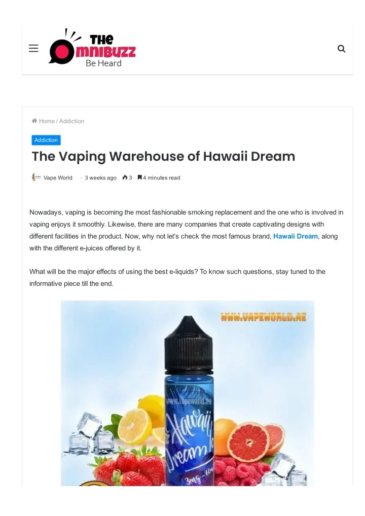 PPT - The Vaping Warehouse of Hawaii Dream PowerPoint Presentation ...