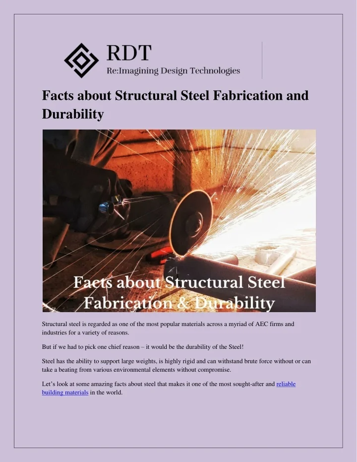 PPT - Facts about Structural Steel Fabrication and Durability ...