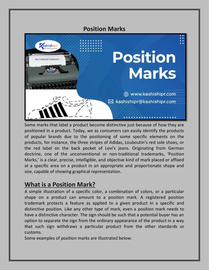 PPT - Position Marks PowerPoint Presentation, free download - ID:11042720