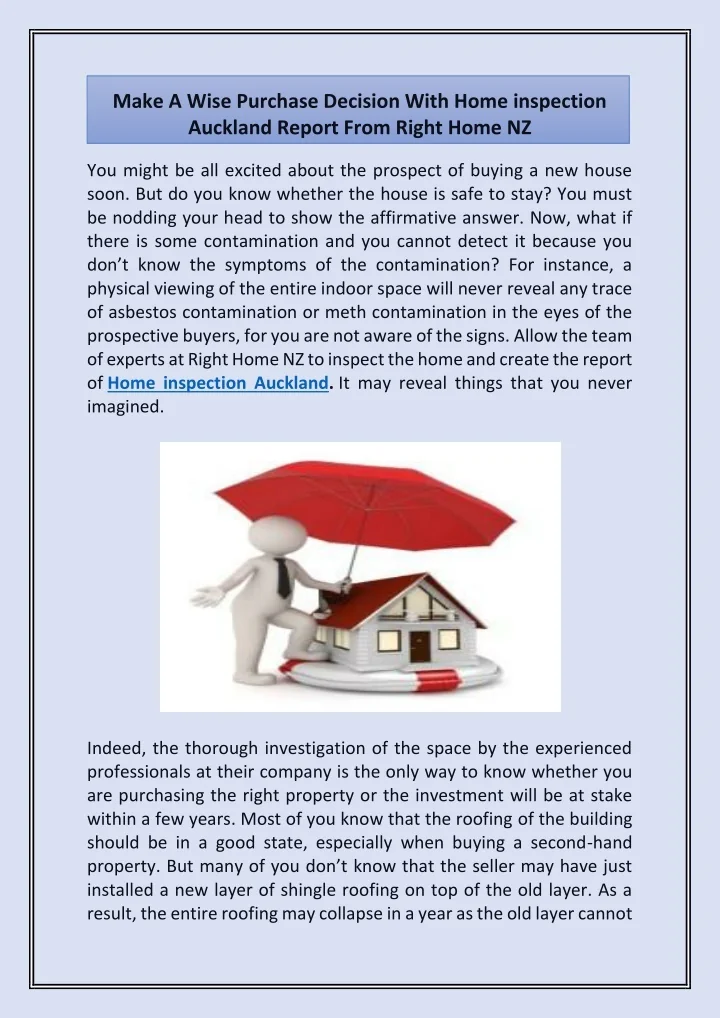 PPT - Make A Wise Purchase Decision With Home inspection Auckland ...