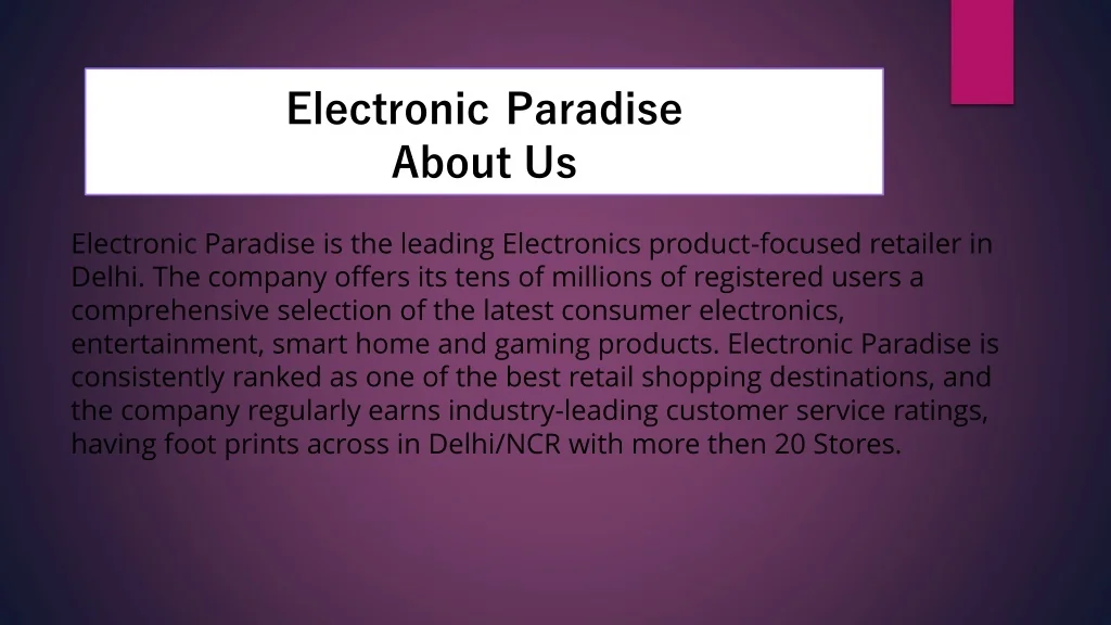 PPT - Cheapest Online Store for Electronics PowerPoint Presentation ...