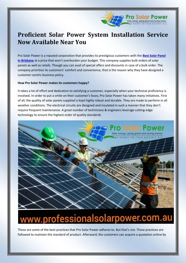 PPT - Best Solar Panel in Brisbane PowerPoint Presentation, free ...