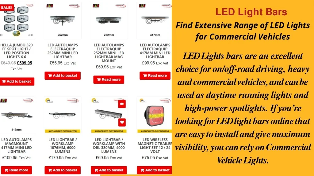 PPT - LED Lights Bars- Commercial Vehicle Lights PowerPoint ...