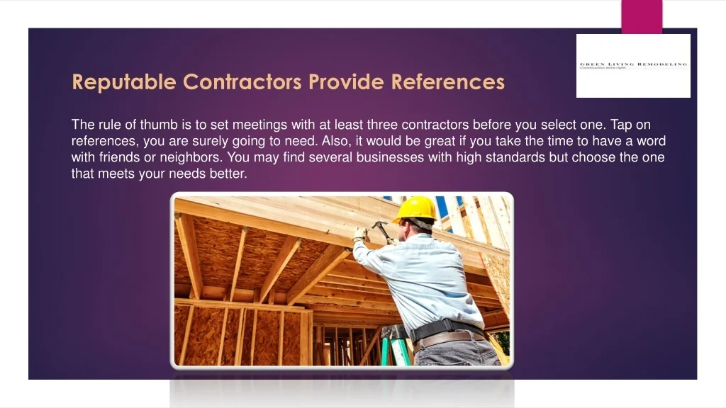 PPT - The Right Home Contractor to Match Your Needs PowerPoint ...