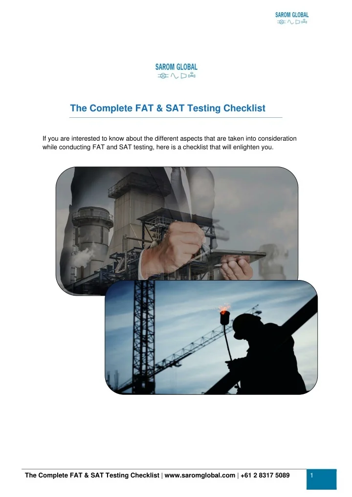 PPT - The Complete FAT & SAT Testing Checklist PowerPoint Presentation ...