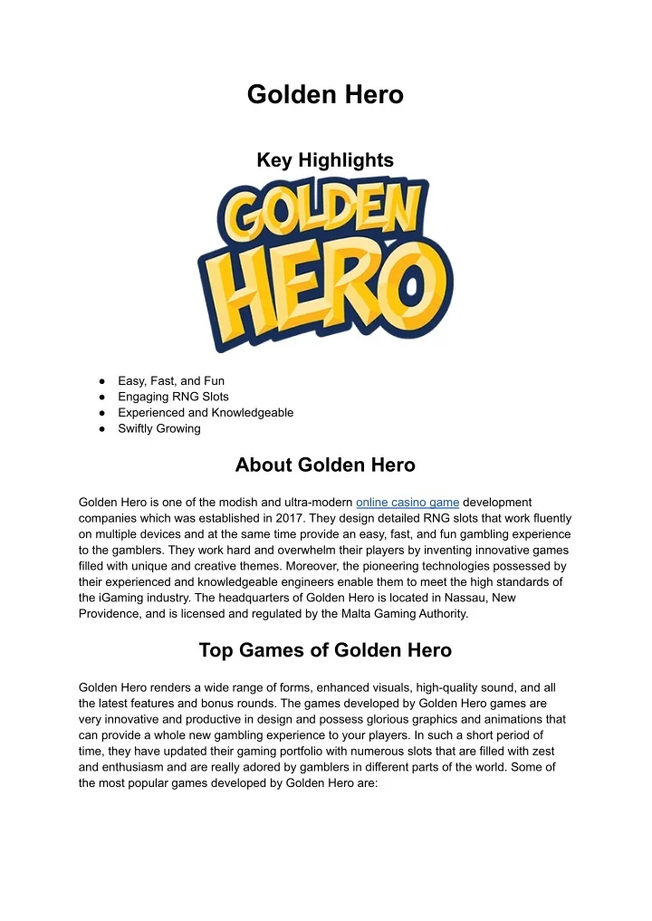PPT - Golden Hero PowerPoint Presentation, free download - ID:11052342