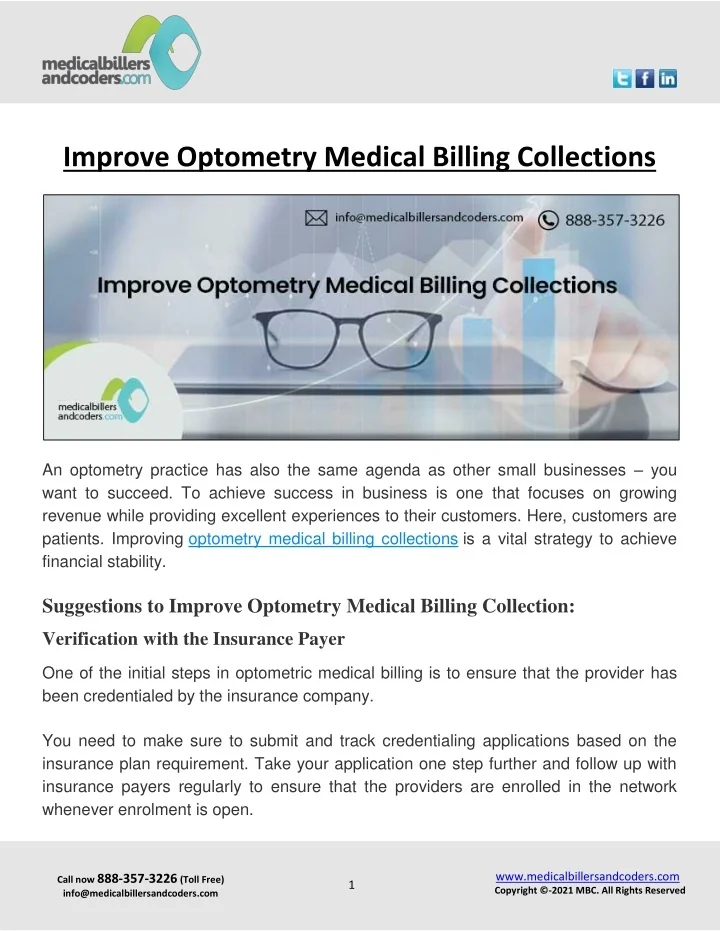 PPT - Improve Optometry Medical Billing Collections PowerPoint ...