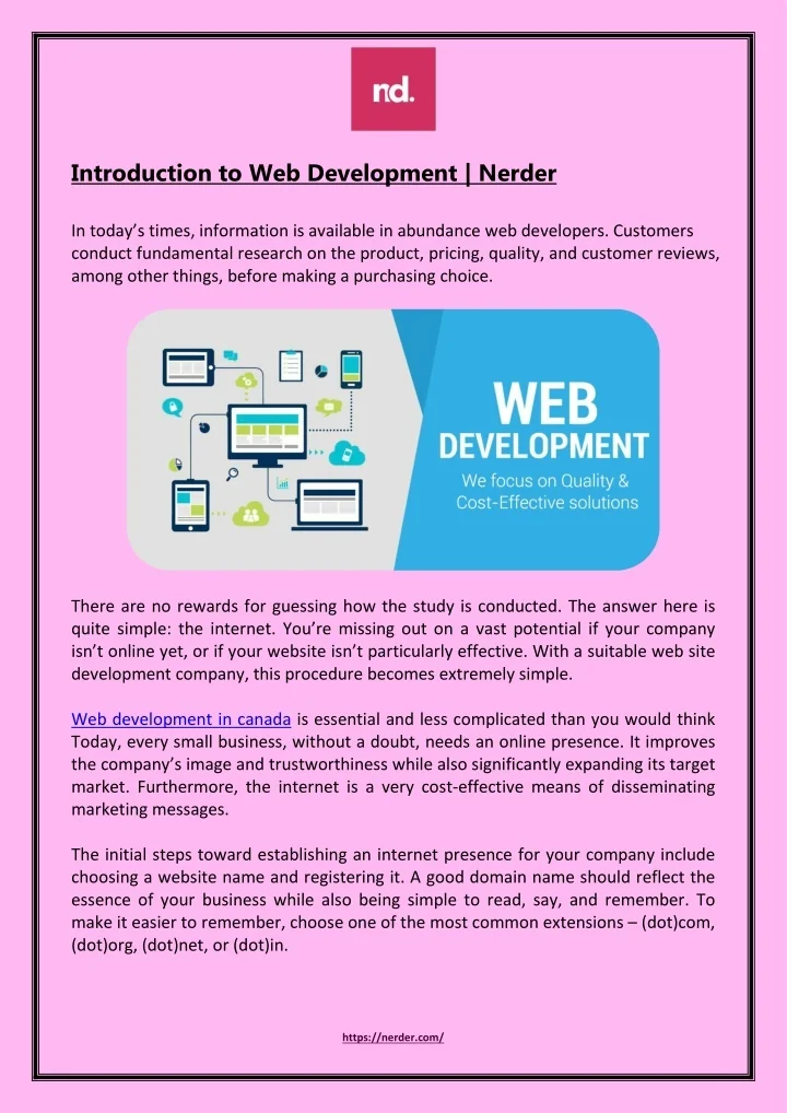 PPT - Introduction to Web Development | Nerder PowerPoint Presentation ...