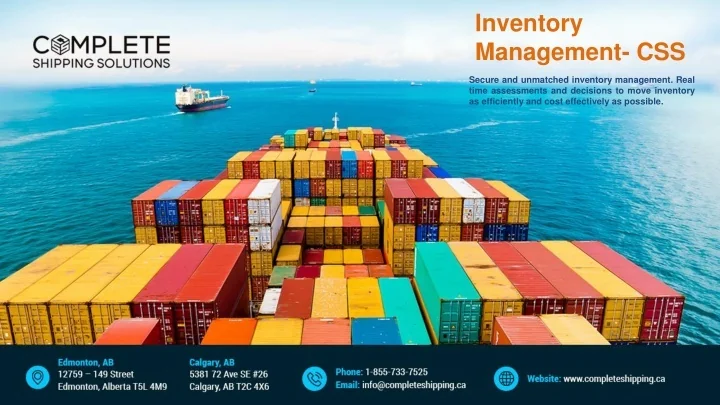 PPT - Inventory Management- CSS PowerPoint Presentation, free download ...