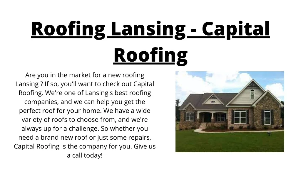 PPT - Roofing Lansing PowerPoint Presentation, free download - ID:11055454