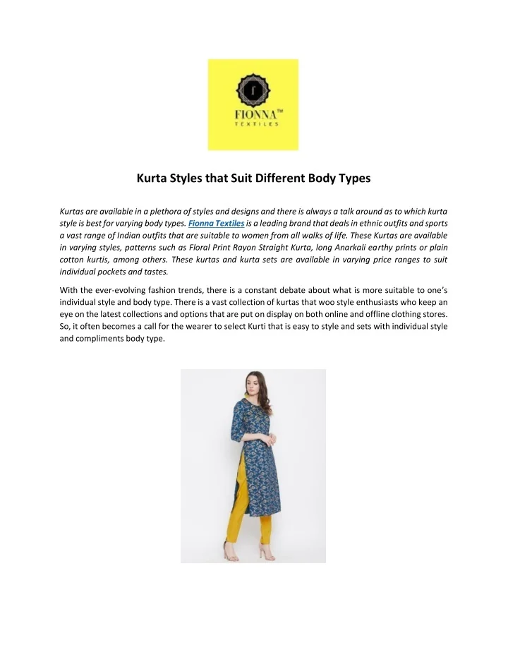 PPT - Kurta Style For Different Body Types PowerPoint Presentation ...