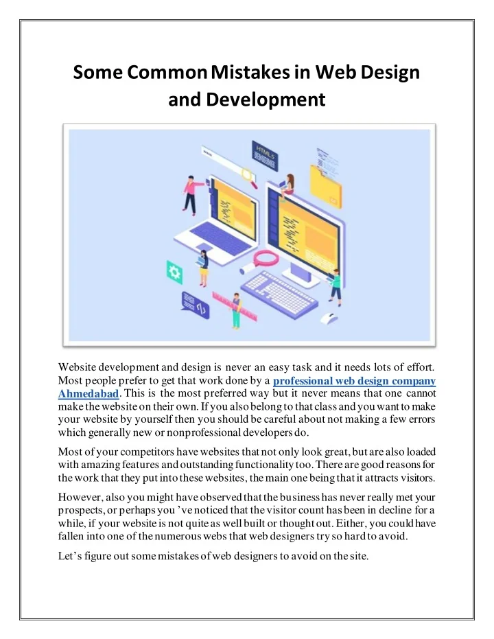 PPT - Some Common Mistakes in Web Design and Development PowerPoint Presentation - ID:11056027