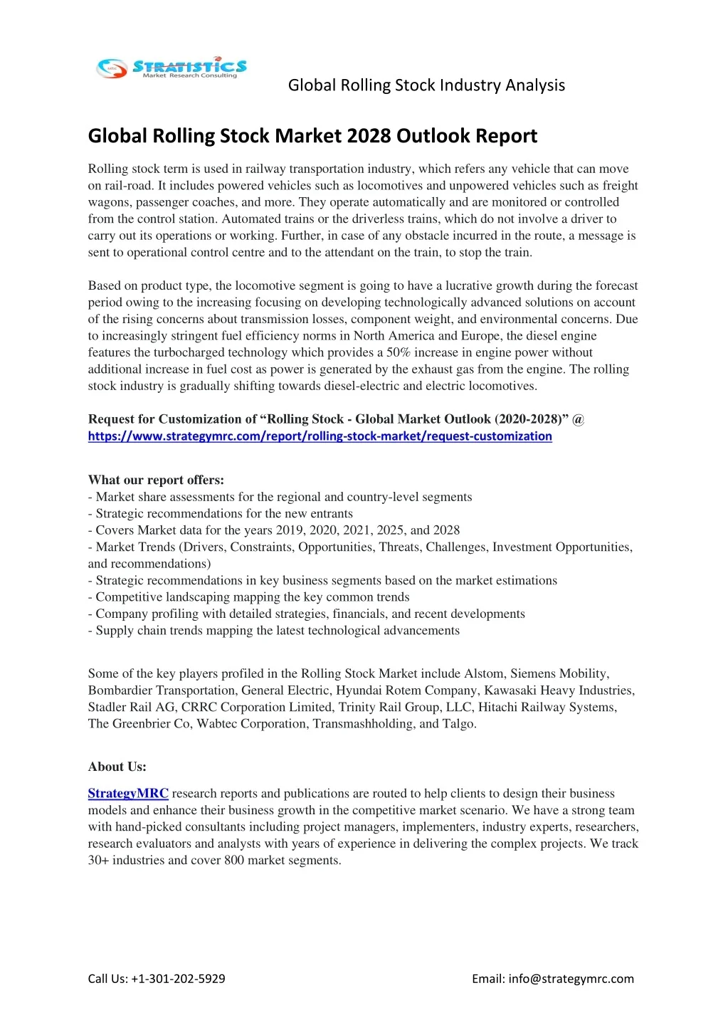 PPT - Global Rolling Stock Market Growth Analysis and Industry Share ...