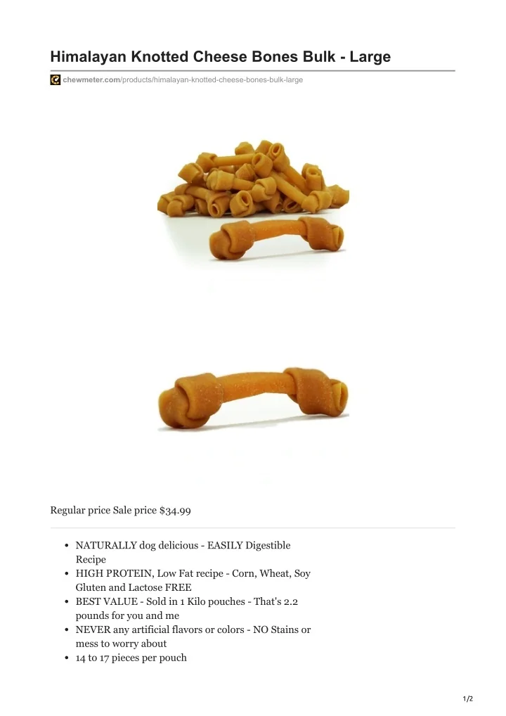 PPT - Himalayan Knotted Cheese Bones Bulk - Large PowerPoint ...